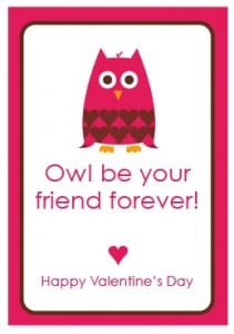 Owl Valentine's Day Cards & Bookmarks {Free Printable}