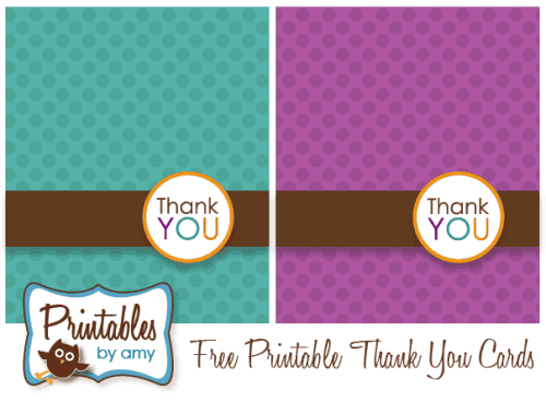Free Printable Polka Dot Thank You Cards - Living Locurto - Cute Party ...