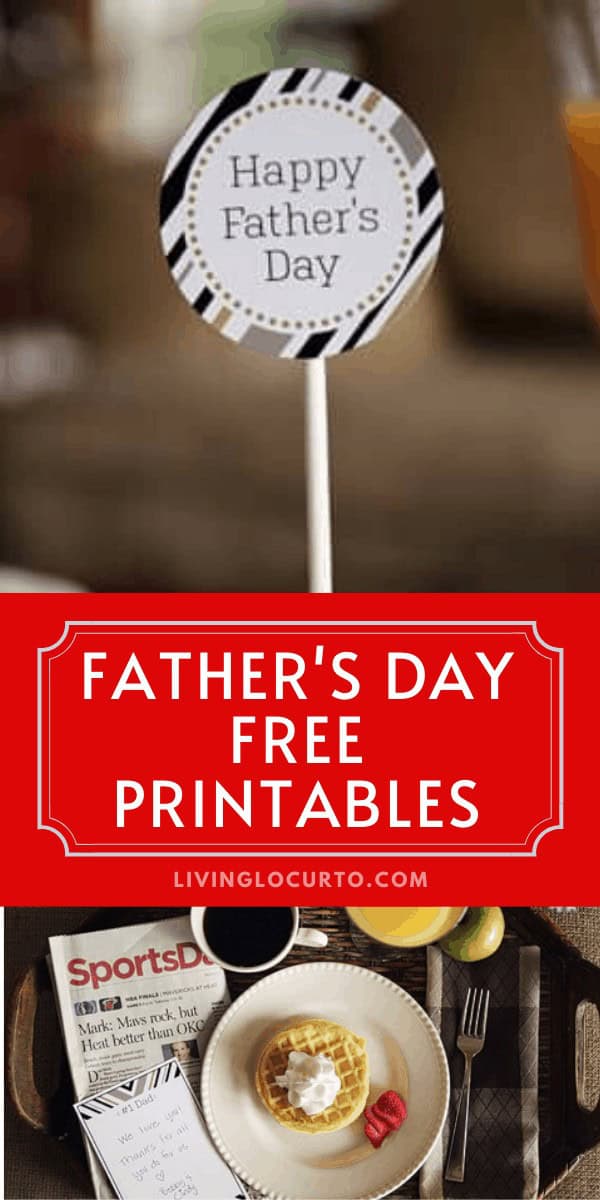Free printable Fathers Day Card and Gift Tags
