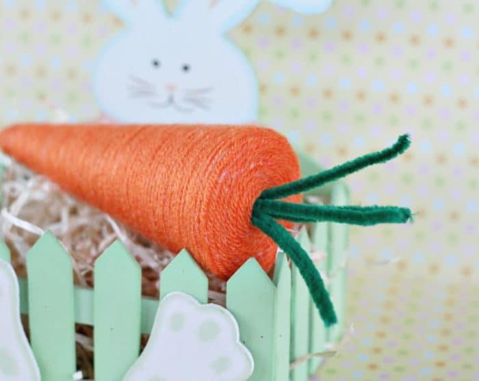 How to Make Yarn Carrots - Cute DIY Easter Craft - Living Locurto