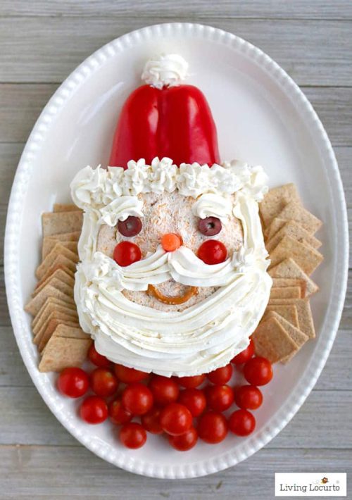 Santa Cheese Ball Recipe | Christmas Party Appetizer