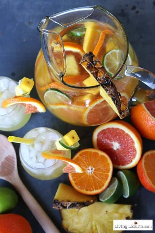 Tropical Rum Punch Recipe - Luau Party Ideas - Living Locurto