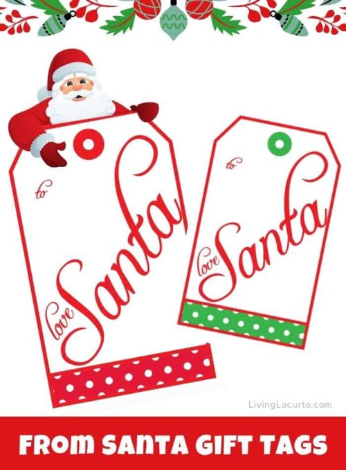 From Santa Gift Tags Free Printable Christmas - Living Locurto - Cute ...