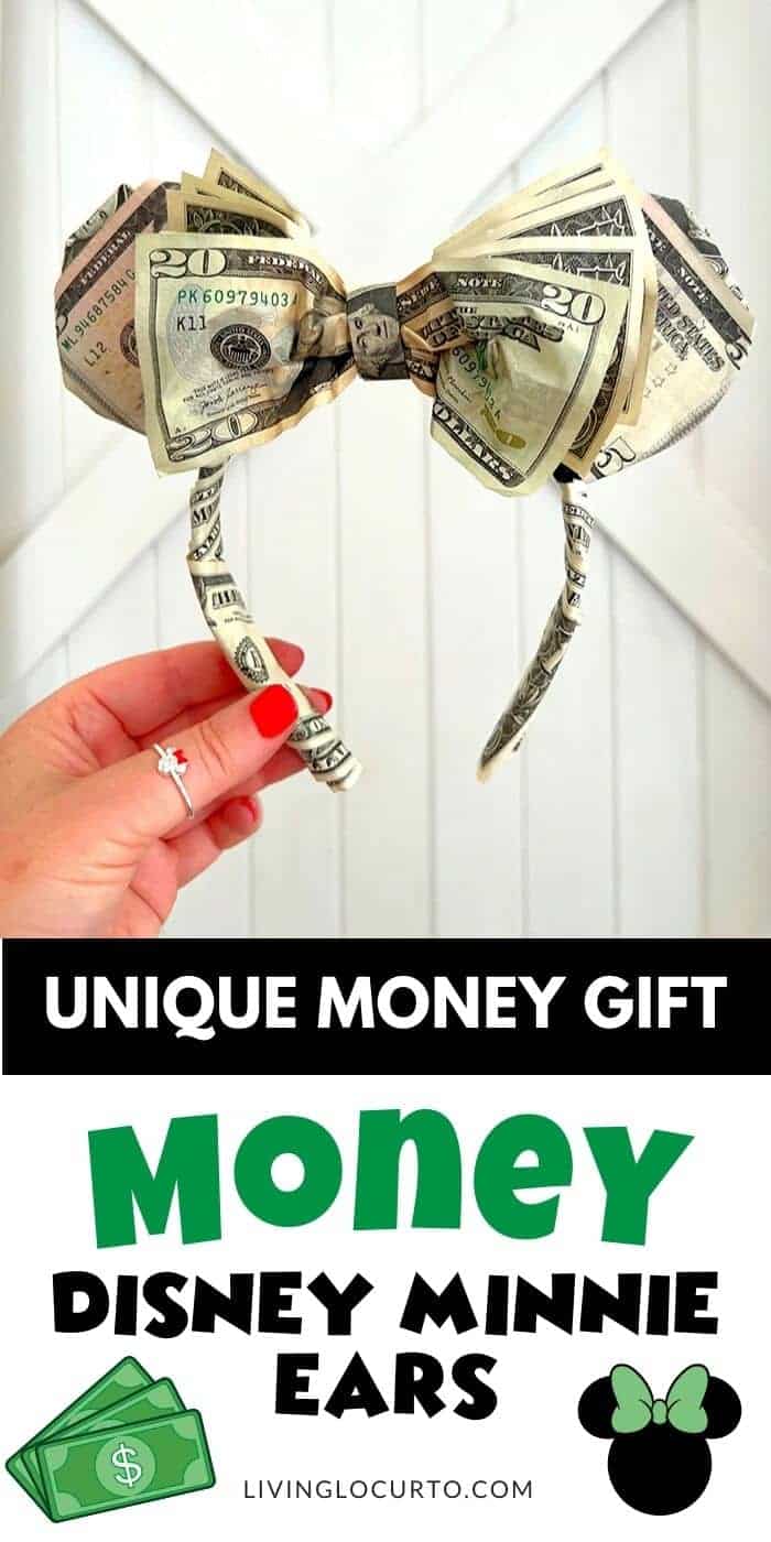 Money Disney Minnie Ears - Fun Money Gift Idea - Living Locurto