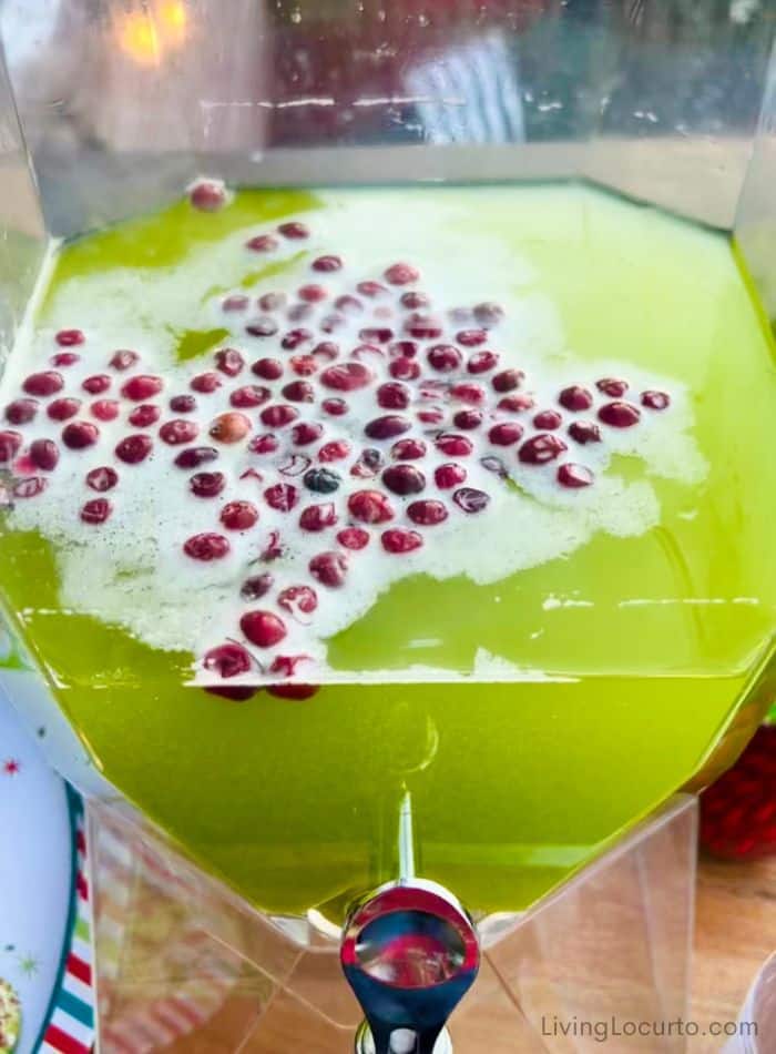 Glowing Grinch Punch - Easy Christmas Party Recipe