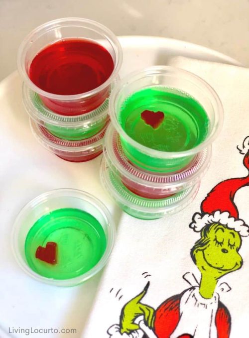 The Grinch Jello Shots - Grinch Party Ideas