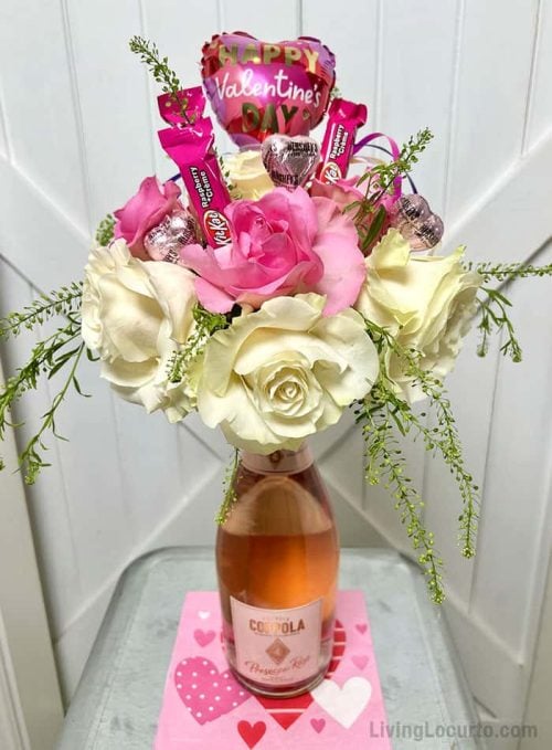 DIY Wine Bottle Flower Bouquet - Living Locurto