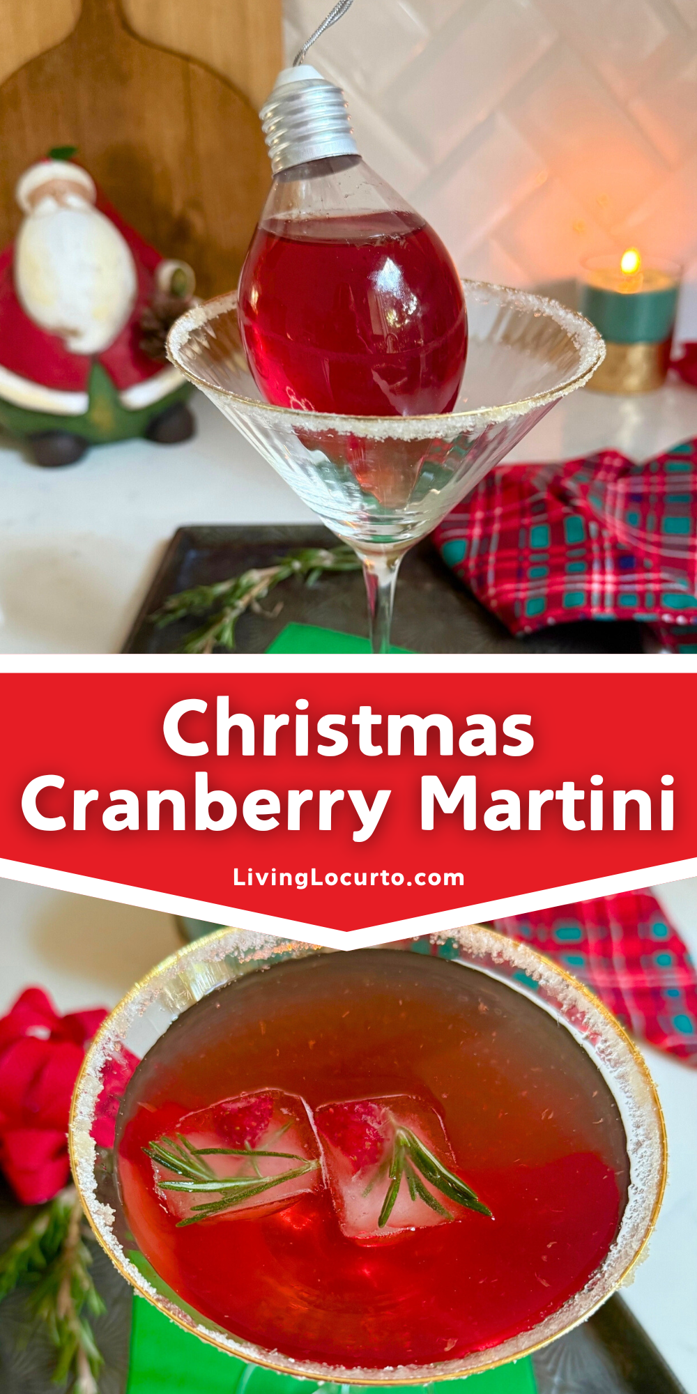 Easy Christmas Cranberry Martini - Living Locurto